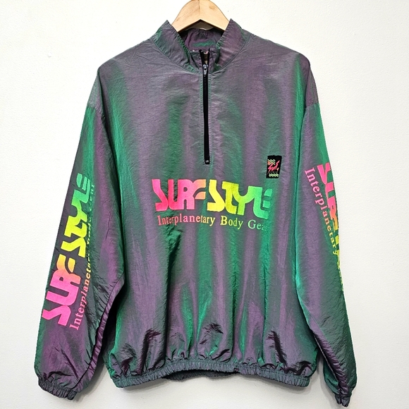surf style | Jackets & Coats | Surf Style Vintage Retro 8s Iridescent ...